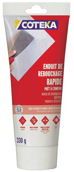 Coteka enduit rebouchage rapide tube 330 gr | Bricorama