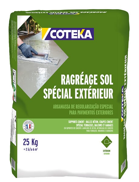Ragréage sol spécial Extérieur Sac 25 kg COTEKA | Bricorama